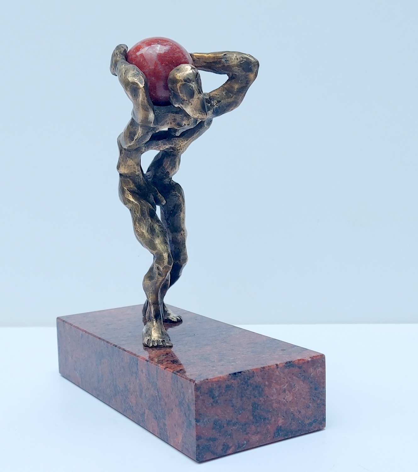 Sizifas, 2012, bronza, agatas, marmuras, h 21 cm, 6/10 | Kauno langas