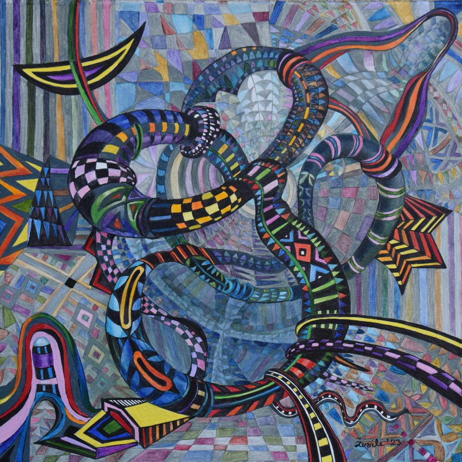 Viltis, 2023, drobė, akrilas, 60x60 cm | Kauno langas