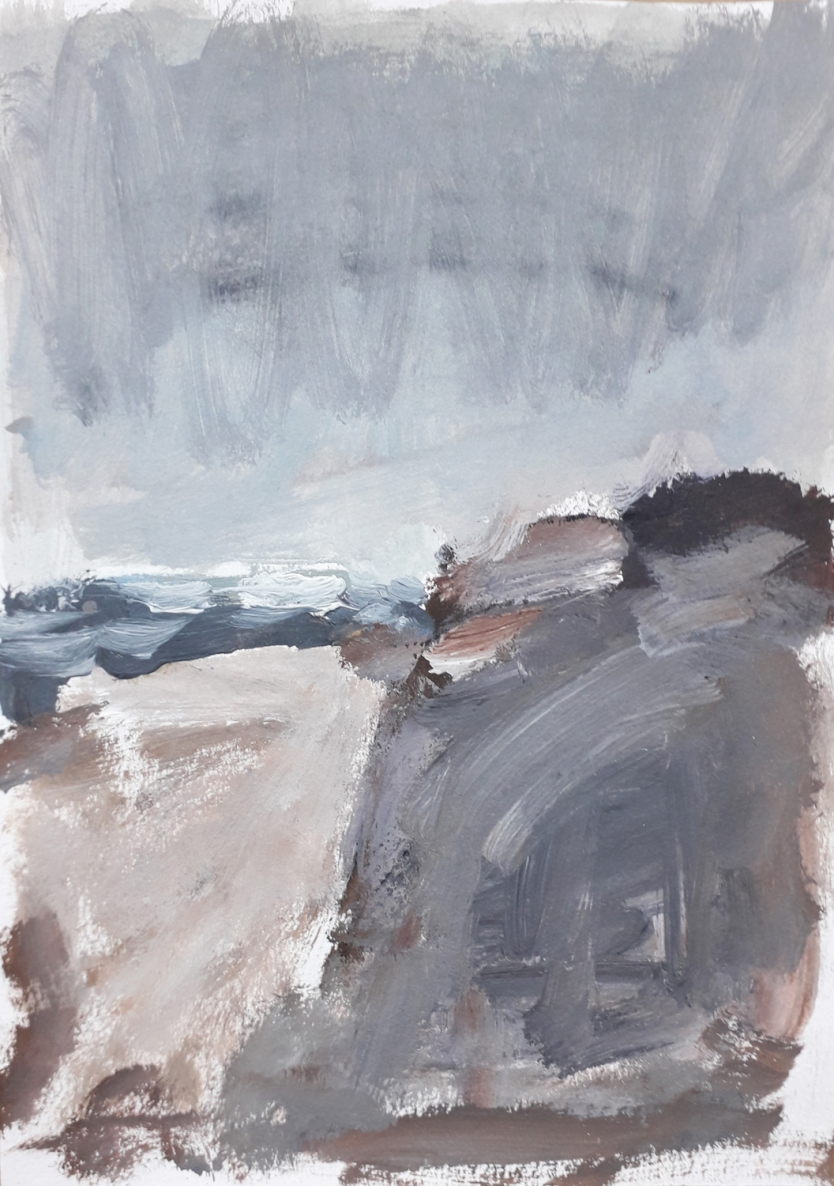 Pajūrio piešinys, 2022, popierius, akrilas, 21x30 cm | Kauno langas